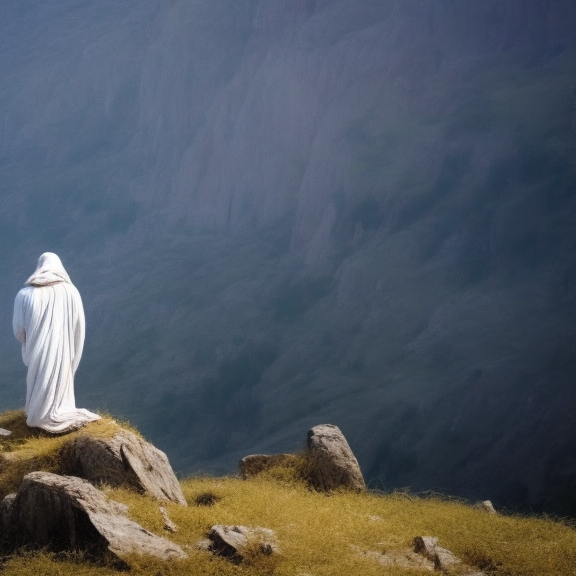 Jesus praying alone on the mountain | Image by AltruisticWoods