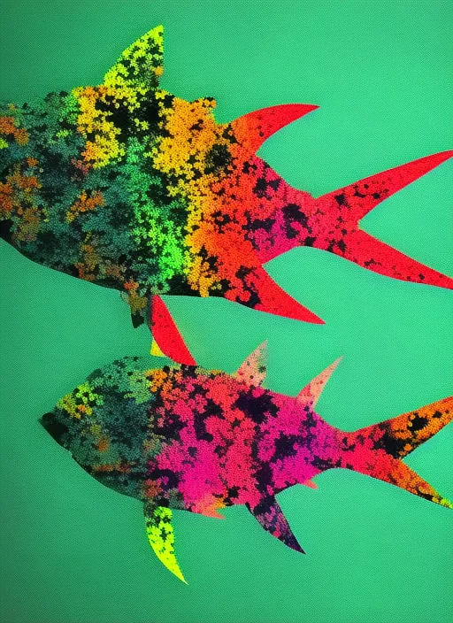 Rainbow Ink Splatter Fish... | Video by NiceGuava