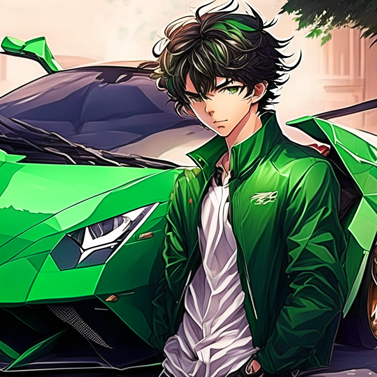 Handsome Boy Anime With Green Image By Zakariastore Genmo
