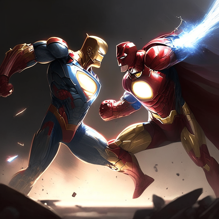 super_man_and_iron_man_fight.... | Video by BounteousSpecter