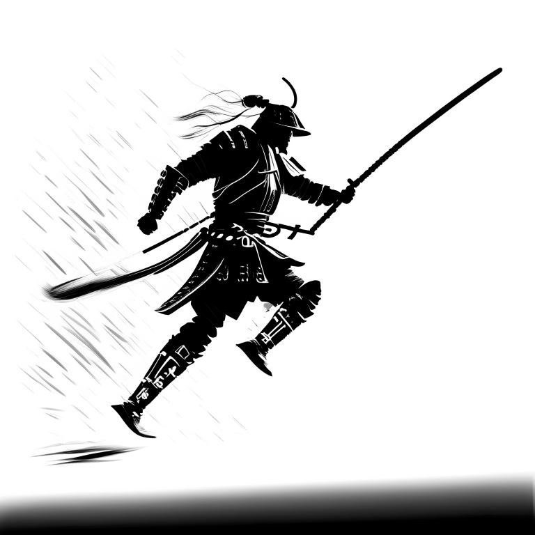 samurai running, with a shadow... | Video by EfficaciousCustodian