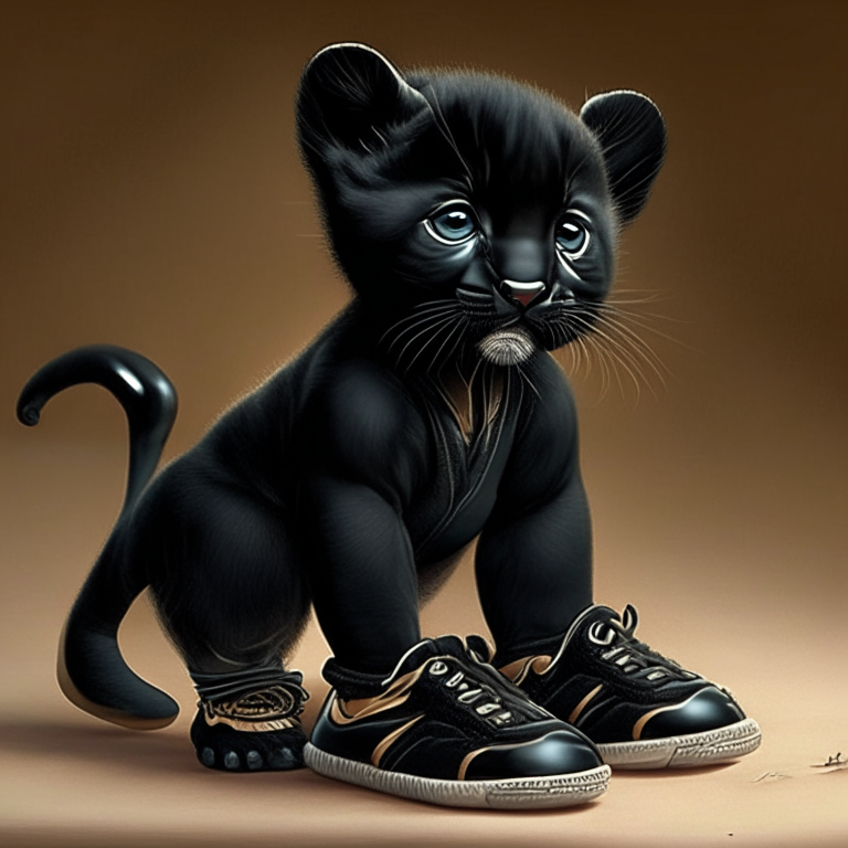 Tierna bebe pantera negra ... | Image by DruidAgreeable | Genmo
