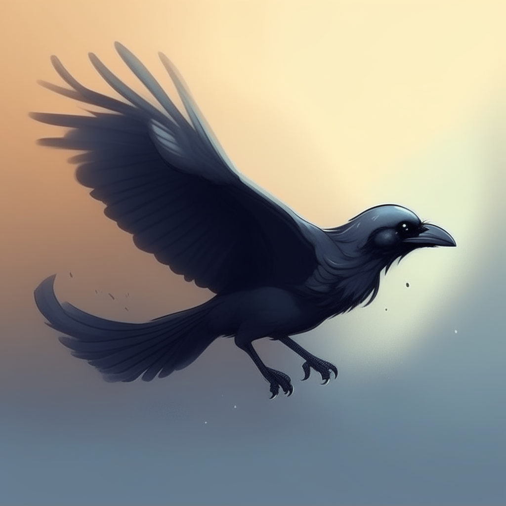 a small crow waving its wings... | Video by BruisingWriter7