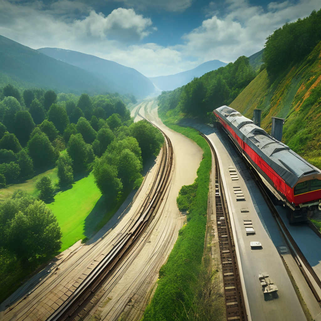 aerial real photo of train | Image by AliveTangelo