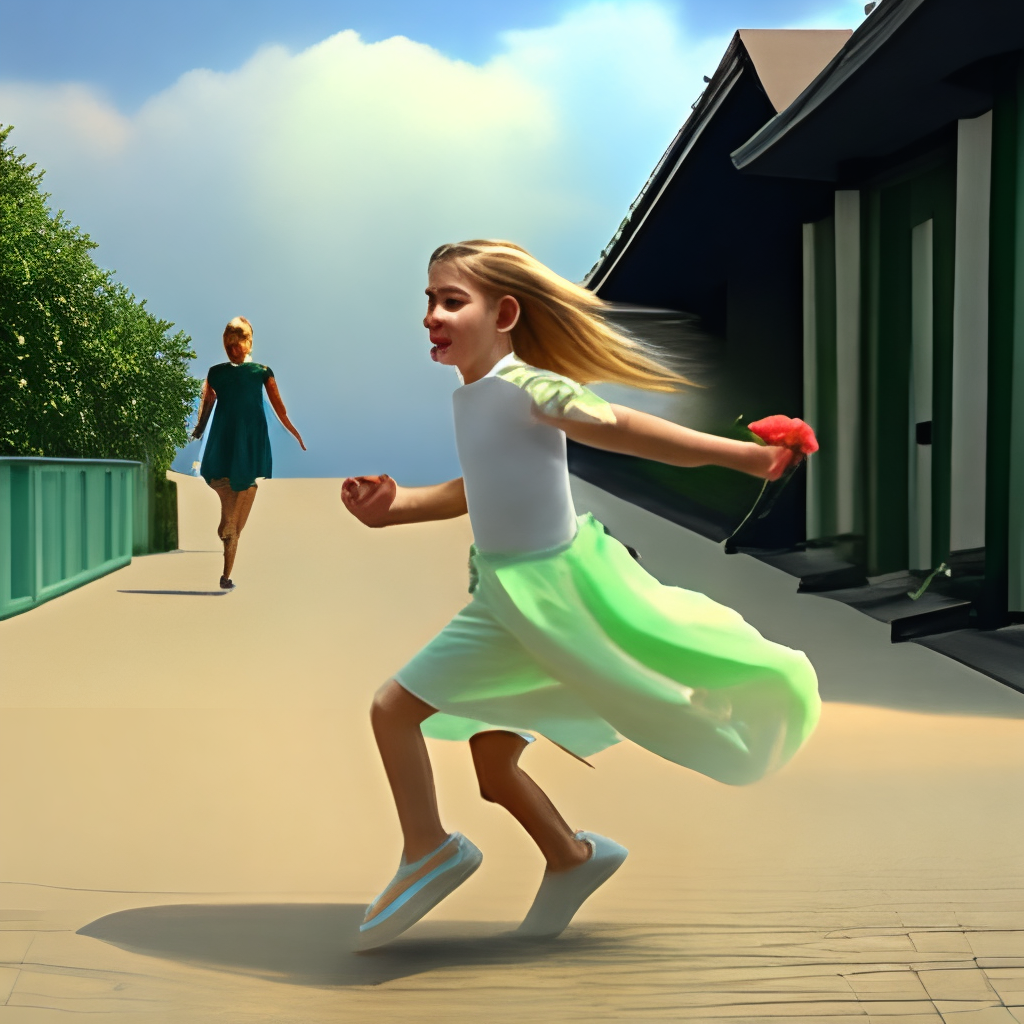 Beautiful girl running away and... | Image by JoshingDamson