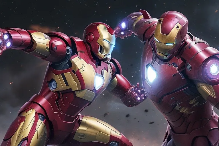 a couple of iron man standing... | Image by SelflessSparrow8