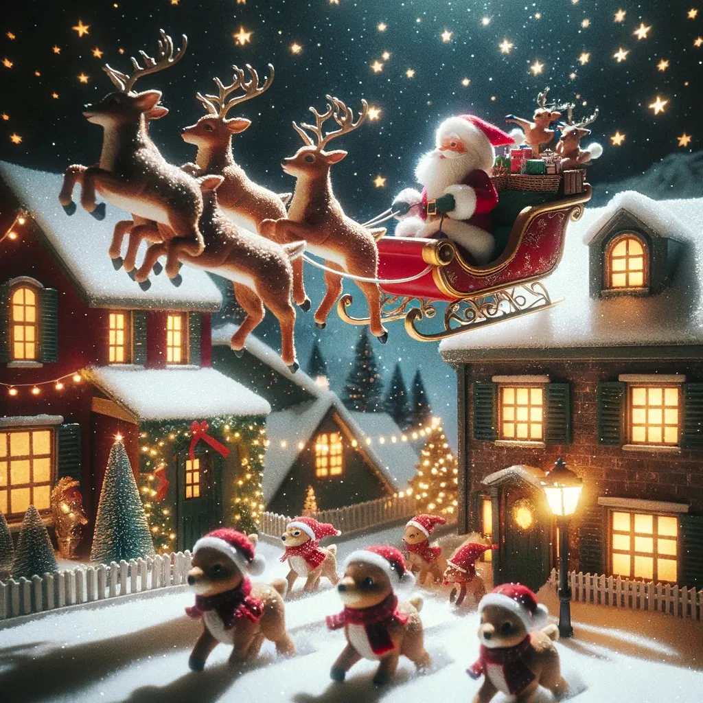 a christmas scene with santa... | Video by EstuarySteady