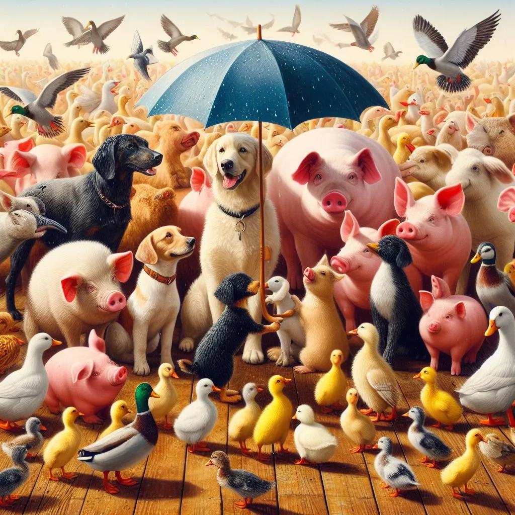 a painting of a bunch of farm... | Video by MischievousThinker3