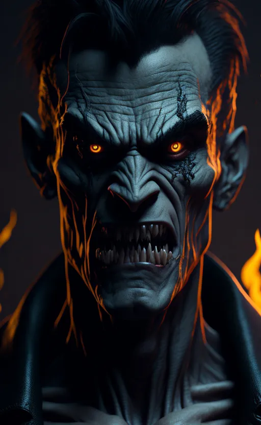 demonic looking man with edited... | Video by BrilliantWorm
